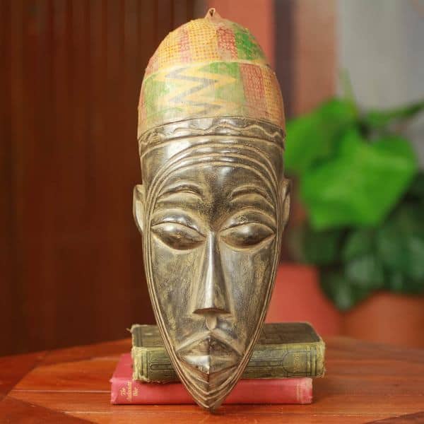 Handcmade Sese Wood 'Young Mossi Man' African Wall Mask (Ghana) - Bed ...
