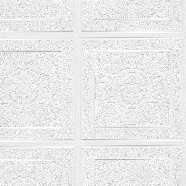 Isaac White Textured Paintable Wallpaper Roll - 21 x 33' - Bed Bath ...