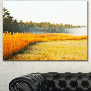 Amazing Yellow Mountain Meadow - Extra Large Landscape Canvas Art - Bed ...