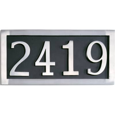 Aluminum 6-inch x 13.13-inch 4-numeral Address Marker Plaque ...