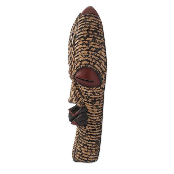 Handmade Sese Wood 'In Silence' African Wall Mask (Ghana) - Bed Bath ...