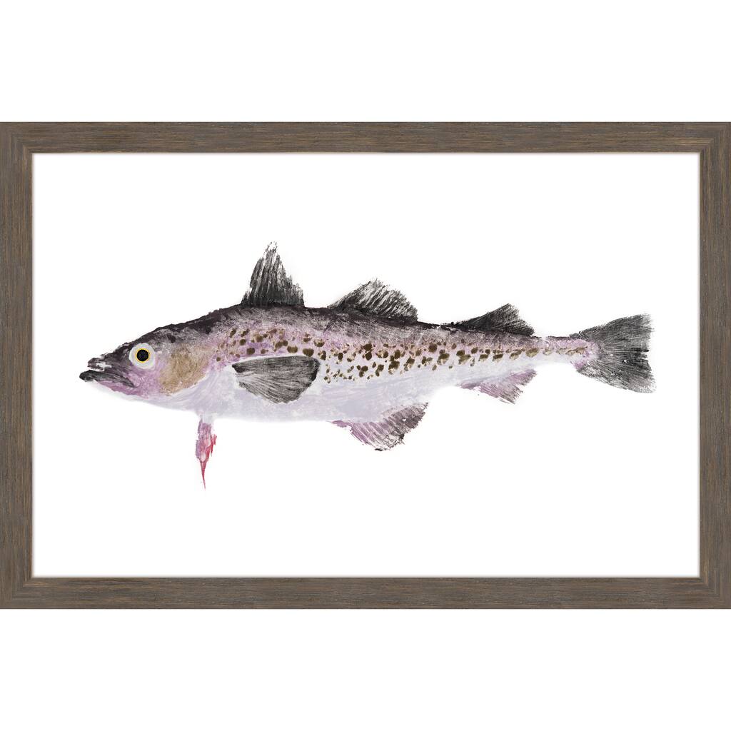 Walleye Pollock' Framed Painting Print - Multi-Color - Overstock - 13113407