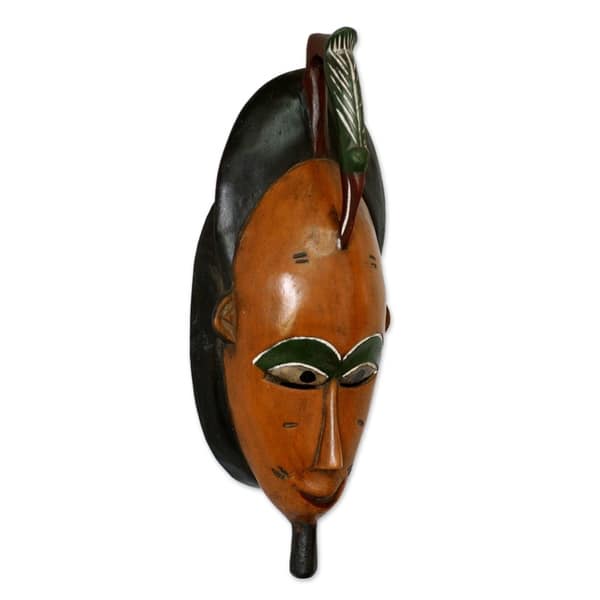 Handmade Sese Wood 'Bridal Beauty' African Wall Mask (Ghana) - Bed Bath ...