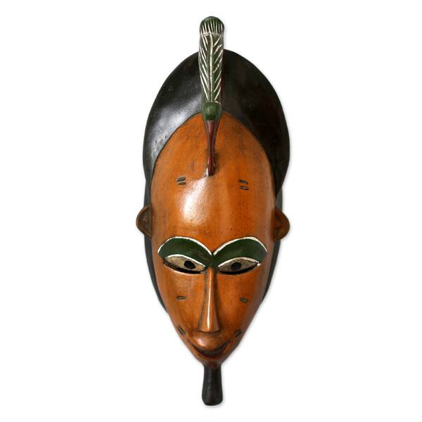 Handmade Sese Wood 'Bridal Beauty' African Wall Mask (Ghana) - Bed Bath ...