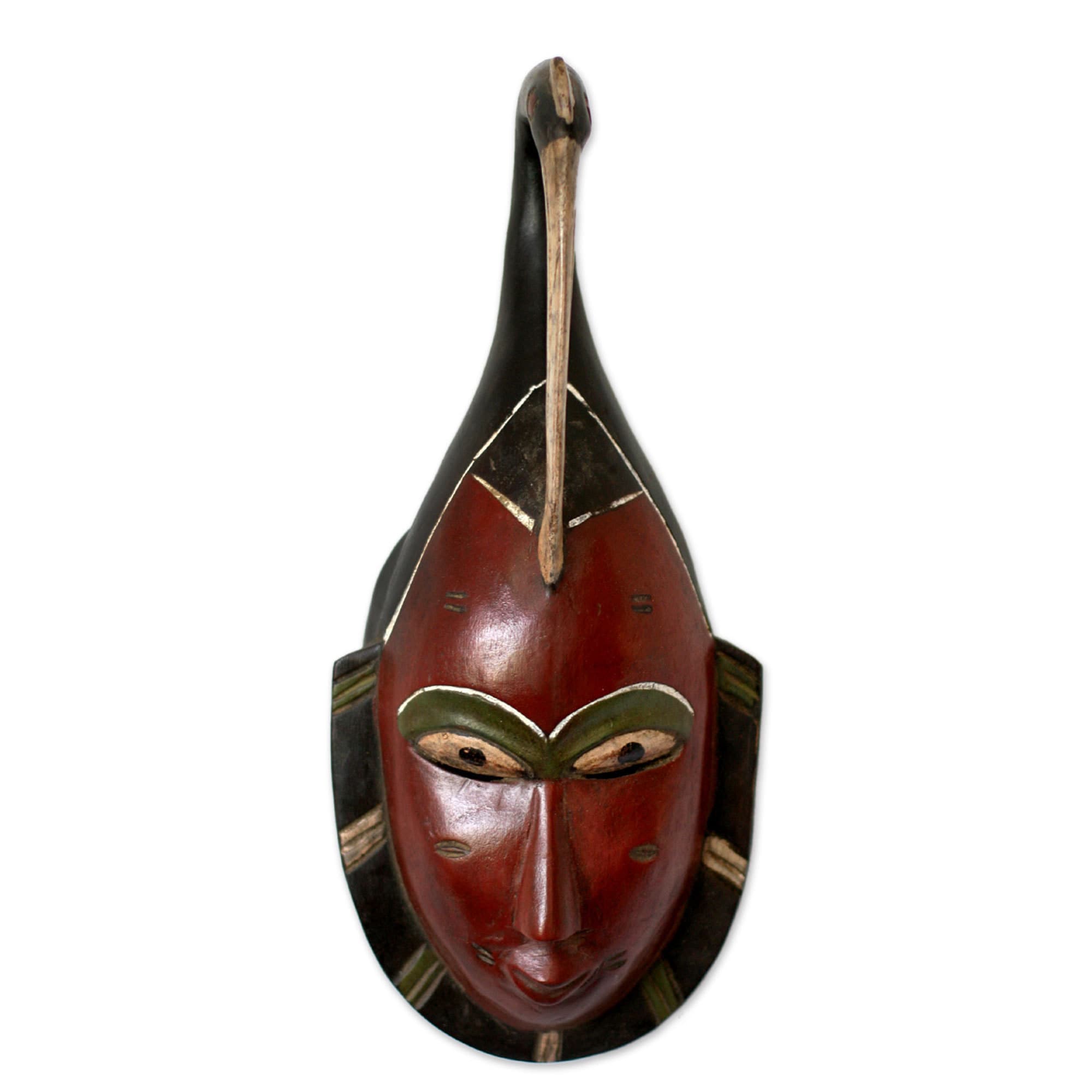 Handmade African Queen African Wood Mask (Ghana) - Bed Bath & Beyond ...