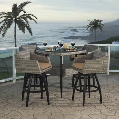 Cannes 5pc Barstool Set in Maxim Beige by RST Brands - Overstock - 13141367
