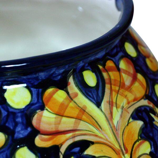 Handmade Ceramic 'Golden Splendor' Flower Pot (El Salvador) - Bed Bath ...