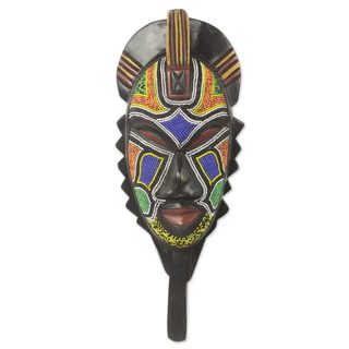 Handmade Swahili Healer Rubber Wood Mask (Ghana) - Bed Bath & Beyond ...
