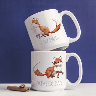 Foxtastic Dad and Foxy Mama 20-ounce Large Coffee Mugs (Set of 2) - Bed ...