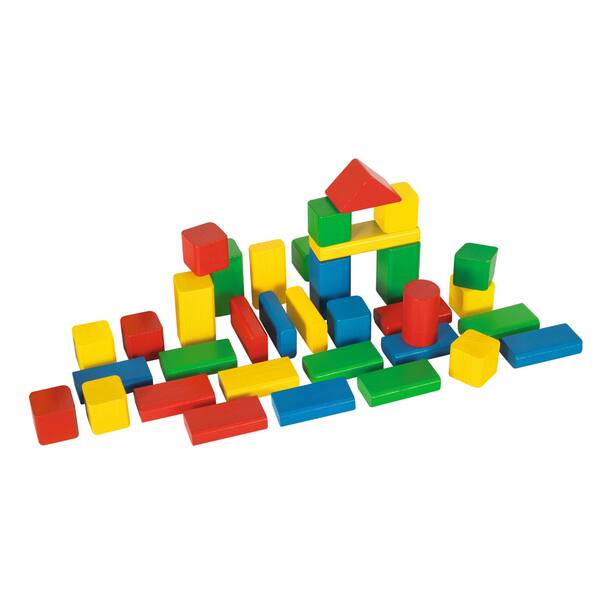Heros 50 Piece Color Wooden Blocks Set - Bed Bath & Beyond - 13161091