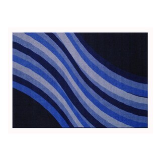 Fun Rugs Home Indoor Wacky Blue Wave Rug - 3'3" x 4'10" - Bed Bath ...