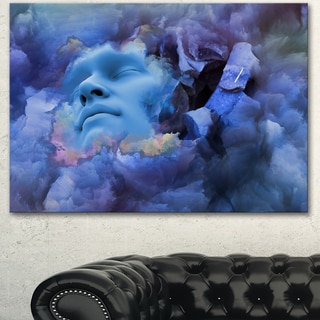 Designart "Game Of Dream Woman Sleeping" Abstract Canvas Wall Art Print ...