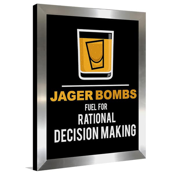 'Jager Bombs' Framed Plexiglass Wall Art - Bed Bath & Beyond - 13180265