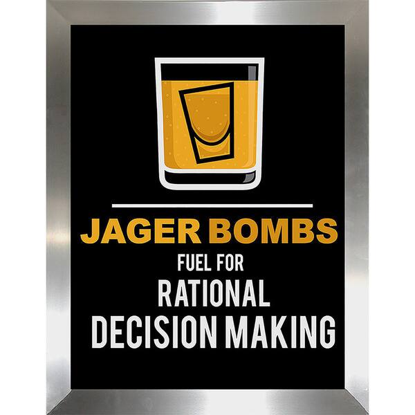 'Jager Bombs' Framed Plexiglass Wall Art - Bed Bath & Beyond - 13180265