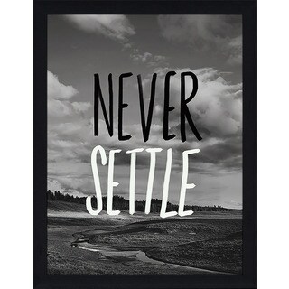 Leah Flores 'Never Settle' Framed Plexiglass Wall Art - Bed Bath ...