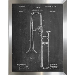Cole Borders 'Slie Trombone' Framed Plexiglass Wall Art - Bed Bath ...