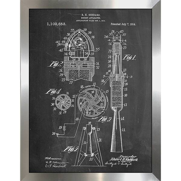 Cole Borders 'Rocket' Framed Plexiglass Wall Art - Bed Bath & Beyond ...