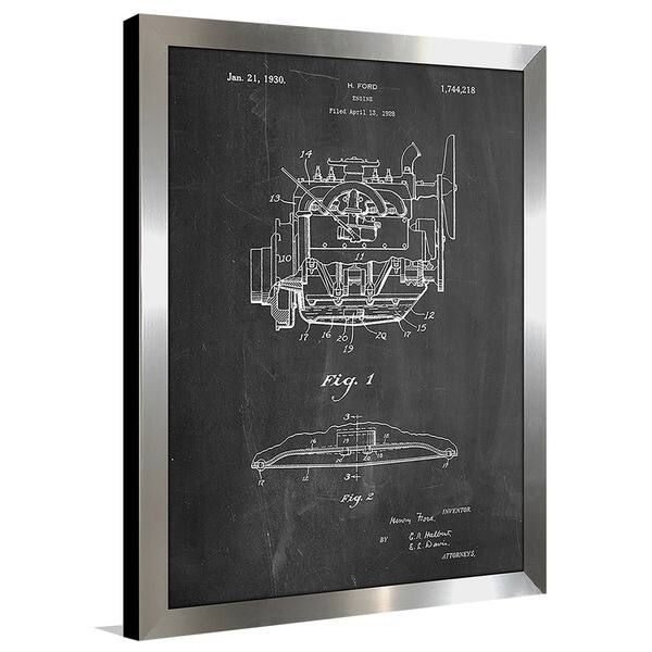 Cole Borders 'Ford Engine' Framed Plexiglass Wall Art - Bed Bath ...