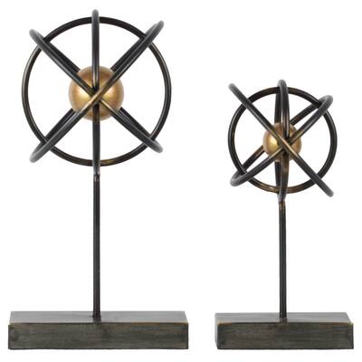 Urban Trends Collection Atom Black Metal Table Top Decors with ...