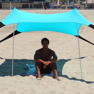 EasyGo Blue Vinyl Portable Pop-up Sun Shade Tent Canopy - Bed Bath ...
