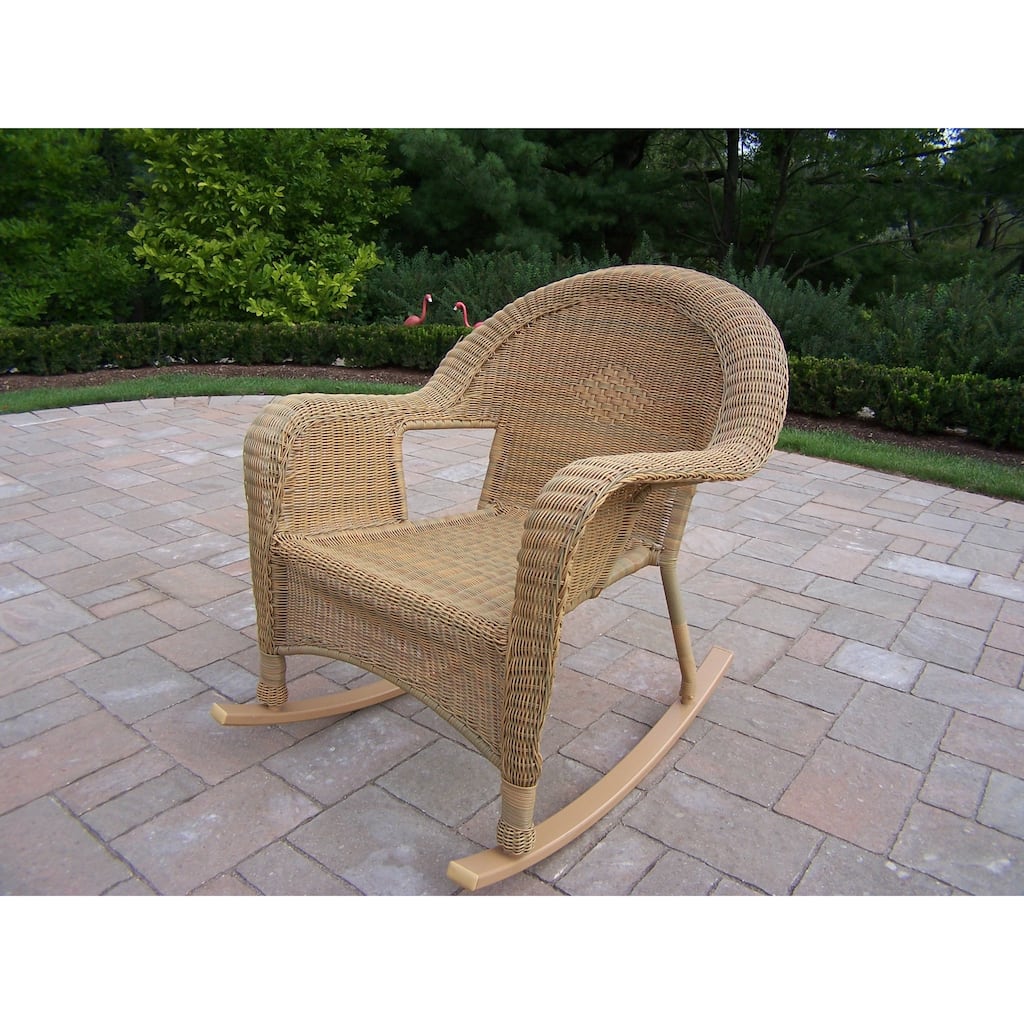 Pair of Calabasas Resin Wicker Rockers (2 Pack) - Overstock - 13205387