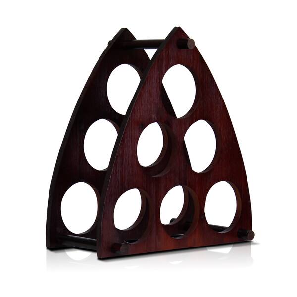 Furinno Black Wood Pyramid Creative Wine Rack - Bed Bath & Beyond ...