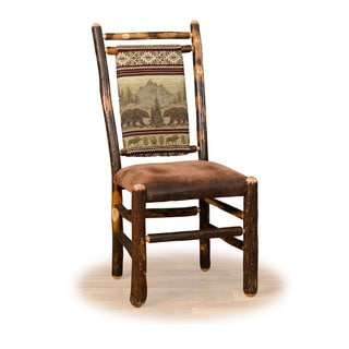 DISCONTINUED - Set of Two Rustic Hickory 24 Inch Straight Back Counter ...