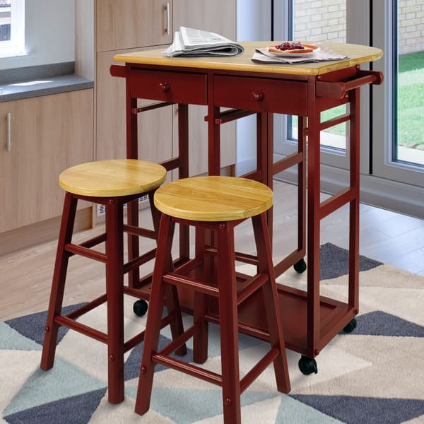 Arts and Crafts Breakfast Cart with Drop-leaf Table - On Sale - Bed ...