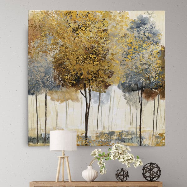 Wexford HomeMetallic Forest I Hand-Wrapped Wall Art - On Sale - Bed ...