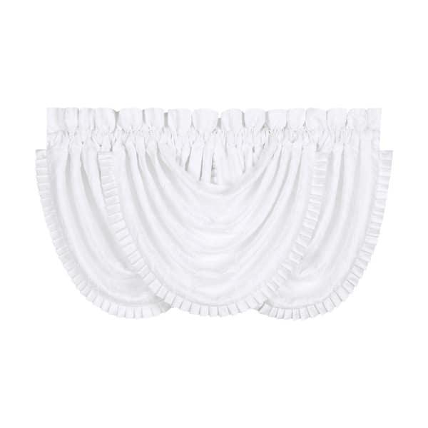 Five Queens Court Mackay Woven Waterfall Valance with Pleats - Bed Bath ...
