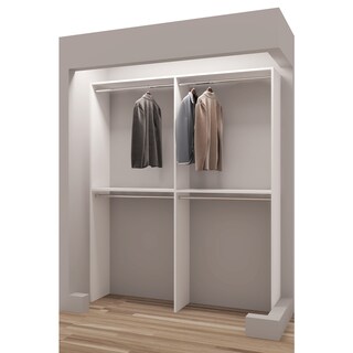 TidySquares White Wood 69" Reach-in Closet Organizer - Bed Bath & Beyond - 13223556