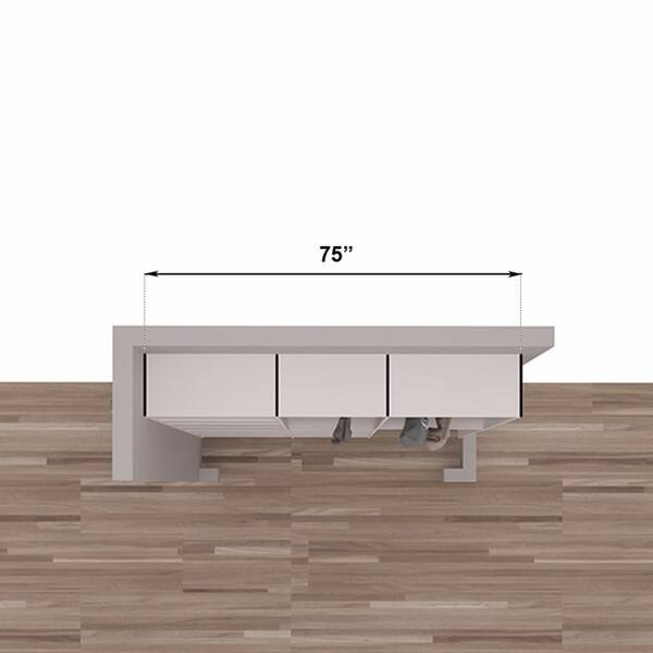 TidySquares White Wood 75-inch Reach-in Closet Organizer - Bed Bath ...