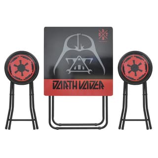 Star Wars Multicolor Wood and Metal 3-piece Folding Table and Stool Set ...