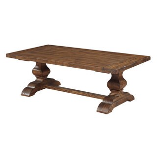 Chambers Bay Distressed Brown 52" Coffee Table with Plank Style Top And ...