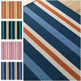 Sunset Stripe Indoor/Outdoor Braided Reversible Rug USA MADE - Bed Bath ...