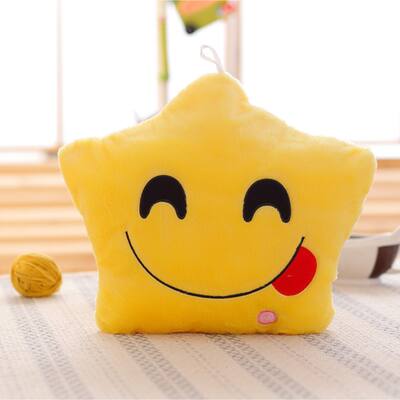 Yellow Cotton Savory Color Changing LED Plush Emoji Pillow - Overstock ...