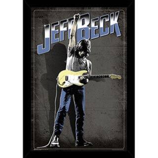 Jeff Beck 24-inch x 36-inch Art Print With Black Wood Frame and ...