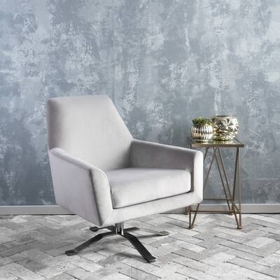 Ailis Velvet Fabric Swivel Club Chair by Christopher Knight Home ...
