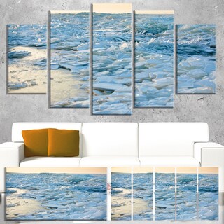 Designart "Baltic Sea Winter Landscape" Landscape Artwork Canvas Print ...