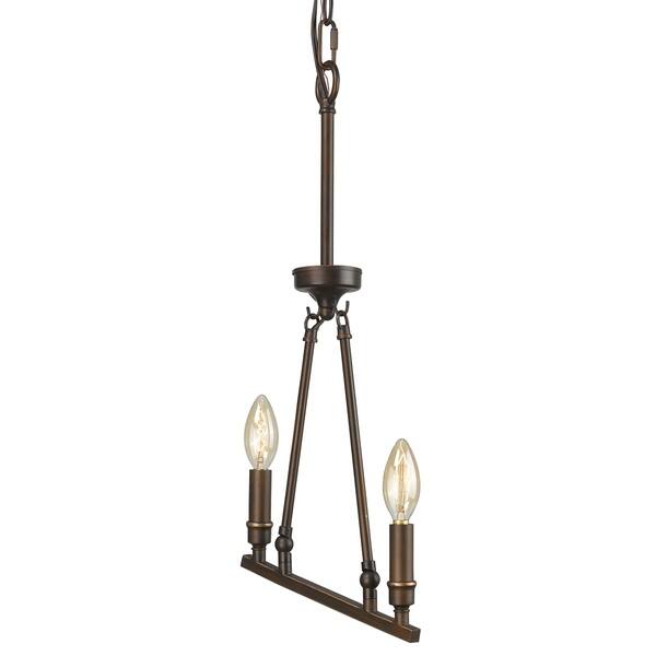 Golden Lighting 'Garvin' Rubbed Bronze-finish Steel Mini Pendant Light ...