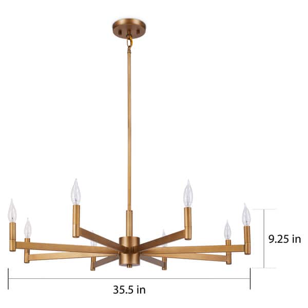 Kichler Lighting Erzo Collection 8-light Natural Brass Chandelier - Bed ...