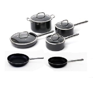 Berghoff EarthChef Boreal Black Aluminum Nonstick 10-piece Cookware Set ...
