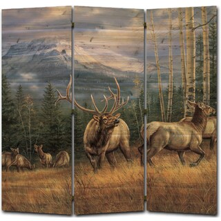 House & Homebody Co. Back Country Elk Room Screen Printed on Wood - Bed ...