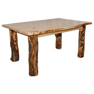 DISCONTINUED - Rustic Aspen Log Kitchen Table - Tan - Bed Bath & Beyond ...