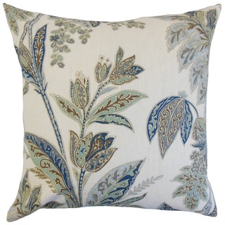 Taja Floral Euro Sham Indigo - Bed Bath & Beyond - 13332251