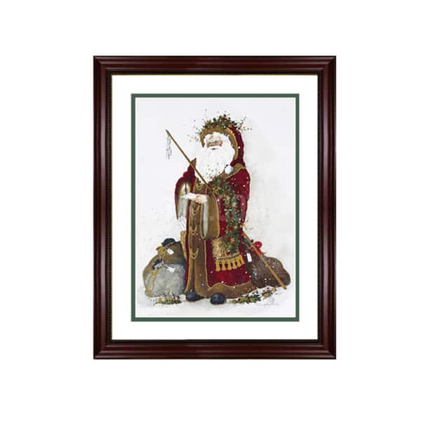 Peggy Abrams - Santa's Good or Bad List - Framed Matted Christmas Art ...