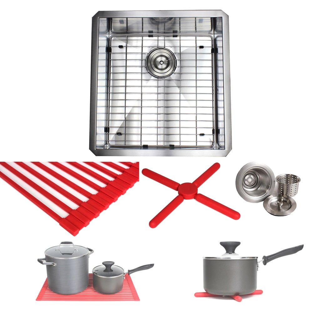 36-inch Stainless Steel 16 Gauge Single Bowl Undermount Zero Radius ...