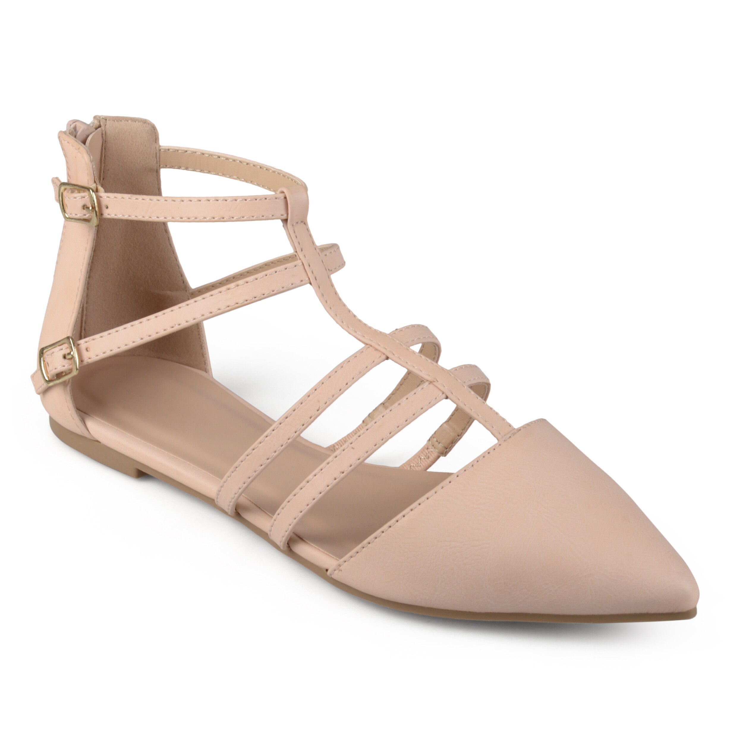 Journee Collection Women's 'Dorsy' Strappy Pointed Toe Flats | eBay