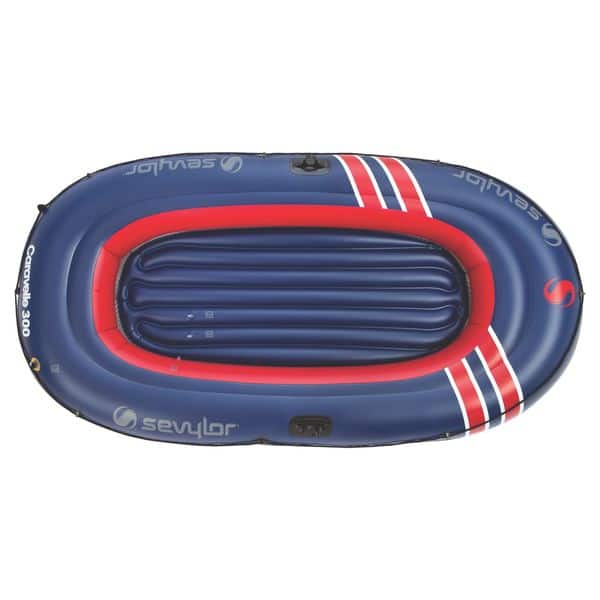Coleman Sevylor Caravelle 300 Blue and Red PVC 3-Person Boat - Bed Bath ...