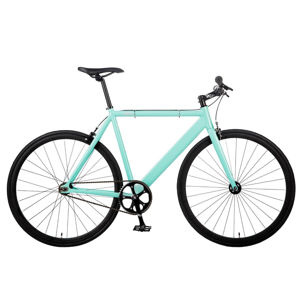 6KU Blue Aluminum Single-speed Fixie Urban Track Bike - Overstock ...